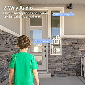 Security Cameras Wireless Outdoor 1080P Battery Powered WiFi Cameras Color Night Vision 2-Way Talk Motion Detection Spotlight/Siren for Home Security Cloud/SD Storage Waterproof indoor camera(Black)