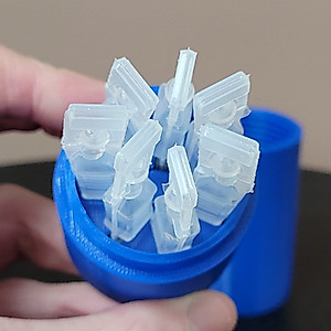 Eye Drop Vials Holder - Seven (7) Eye Drop Vials - Round Screw On Lid - Znet3D (Blue)