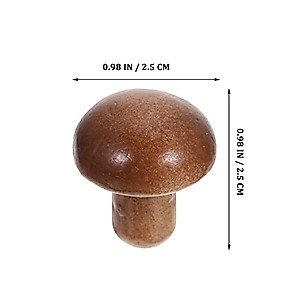 NOLITOY 50PCS Miniature Mushrooms Decorations Fairy Garden Miniature Mushroom Mini Mushrooms Figurines Micro Landscape Plant Pot Bonsai Cake Decor