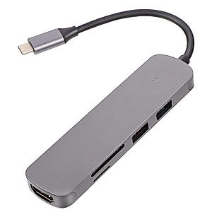 OSALADI USB Adapter USB Ethernet Adapter USB Hubs 1Pc Type Hub USB Hub Dock Station 5- in- 1 Phone Computer Laptop Converter Computer Adapter USB Docking Station USB Ethernet Adapter