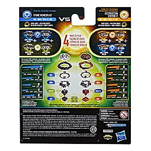 BEYBLADE Burst QuadDrive Destruction Ifritor I7 and Stone Nemesis N7 Spinning Top Dual Pack - 2 Battling Game Top Toy for Kids Ages 8 and Up