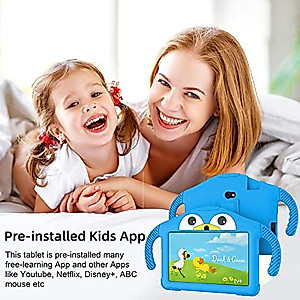 NORTH BISON Toddler Tablets Age 2-4, 7 inch Android 11 Tablet for Kids, 3GB 32GB Toddler Tablet with Bluetooth, WiFi, GMS, Parental Control, Dual Camera, Shockproof Case, Educational, Games