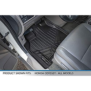MAX LINER Custom Fit Floor Mats 3 Row Liner Set Black A0103/B0103 for 2011-2017 Honda Odyssey