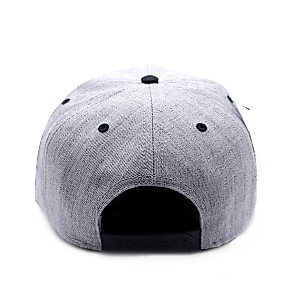 Pins & Bones Pentagram Hat, Star, Black & Grey Gothic Snapback Hat, One Size Fits All