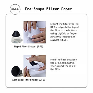 LilyDrip Ceramic Pour Over Coffee Maker Set Makes Coffee Taste Better, Hand Drip Coffee Maker Brews More Evenly with Better Extraction, Coffee Dripper Set Improves Flow Rate, Fits V60, Origami - GIO