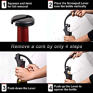 CHEER MODA Professional Corkscrew Wine Bottle Opener with Beer Opener, Sommeliers Corkscrews, High-Level Bartender Wine Opener, Great Handling Screw Puller