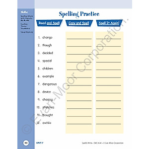 Skill Sharpeners Spell & Write, Grade 5