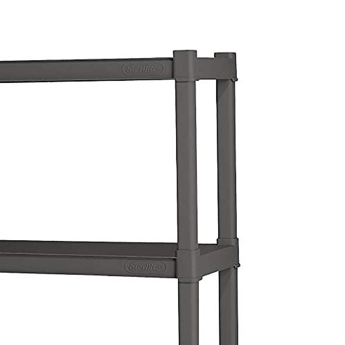 Sterilite 4 Shelf Durable Solid Surface Shelving Unit, Flat Gray (6 Pack)