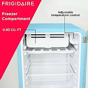 FRIGIDAIRE EFR372-BLUE 3.2 Cu Ft Blue Retro Compact Rounded Corner Premium Mini Fridge