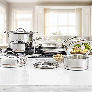 Kirkland Signature COS1119338 Cooking & Dining›Cookware Pot & Pan Sets, Stainless Steel
