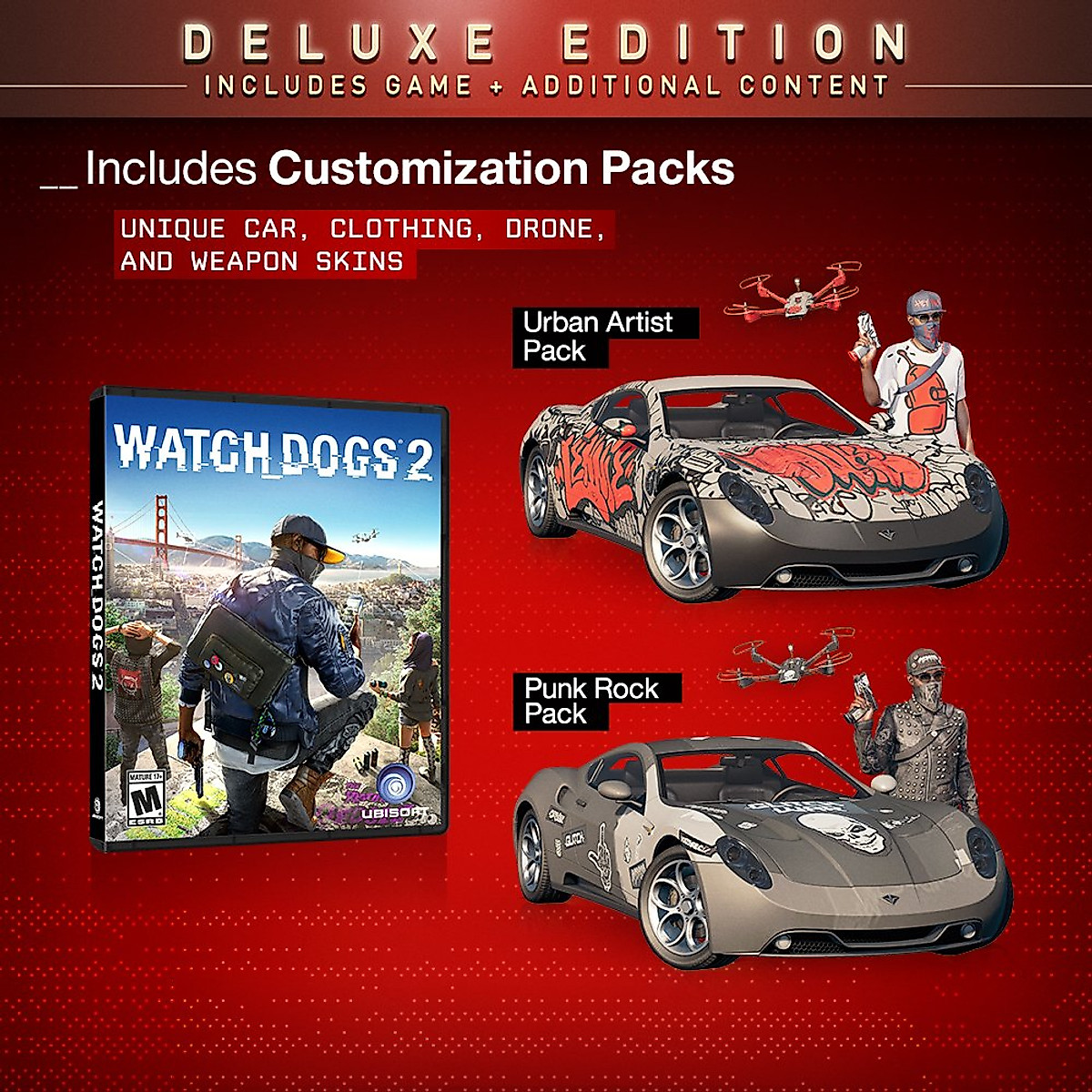 Watch Dogs 2: Deluxe Edition (Includes Extra Content) - Xbox One