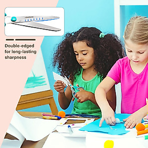 QMVESS 8.5" Scissors All Purpose 3 Pack, Ultra Sharp Multipurpose Blade Shears, Professional Ergonomic Comfort Grip Scissors for Office School Home Sewing Fabric DIY Craft Cutting General Use