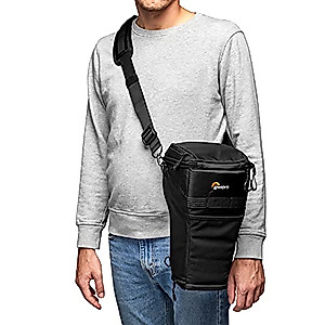Lowepro ProTactic TLZ 75 AW DSLR toploader - Expand to Hold up to 24-70mm f/2.8 and Lens Hood with Portrait Grip - Camera Gear to Personal belongings - for DSLR Like Canon 5D, Black - LP37279-PWW