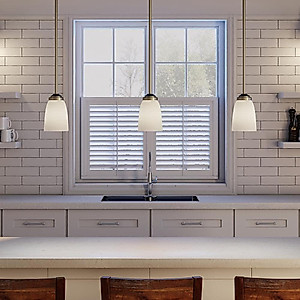 Hampton Bay 1-Light Brushed Nickel Mini Pendant