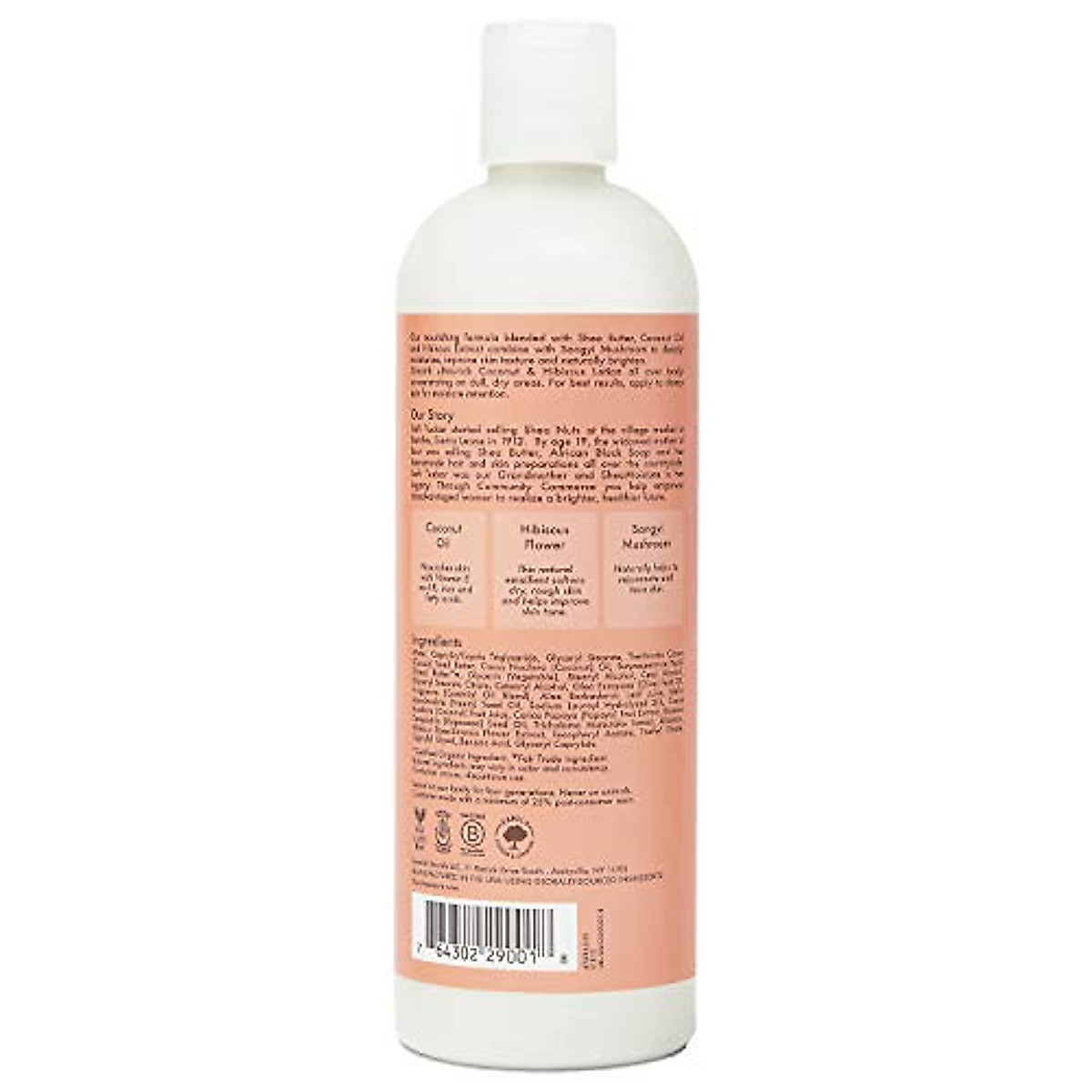 SheaMoisture Coconut Oil and Hibiscus Illuminating Body Lotion for Dull, Dry Skin, 13 Fl Oz