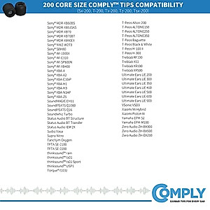 Comply Sport Pro Sx-200 Memory Foam Earphone Tips with SweatGuard, Secure Fit Replacement Earbud Tips for Active Lifestyles (Medium, 3 Pair)