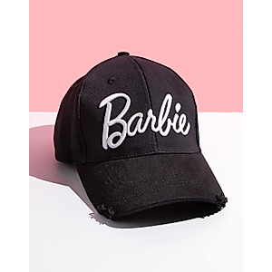 Barbie Cap Adults Teens Womens Embroidered Logo Black Hat One Size OneSize