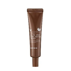 MIZON All in One Snail Repair Cream Snail Mucin with 12 Natural Extracts Korean Recovery Cream for Fine Line & Blemish Care (4.06 fl oz)