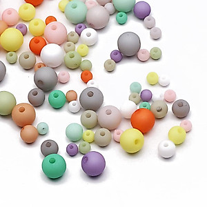 NHBT YU 4/6/8mm Light Color Acrylic Round Beads Balls Loose Spacer Beads for Jewelry Making Handmade Bracelet Necklace DIY Accessorie T719 (Color : Mixed, Item Diameter : 6mm 200pcs)