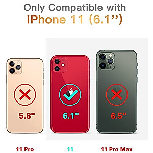 CANSHN Clear Protective Designed for iPhone 11 Case [Military Drop Protection] [Not Yellowing] Shockproof Transparent Case with Soft TPU Bumpers, Slim Thin Phone Case for iPhone 11 6.1 inch - Clear