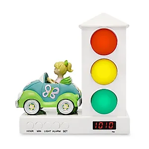 It's About Time Stoplight Sleep Enhancing Alarm Clock for Kids (Girl Car Clock)