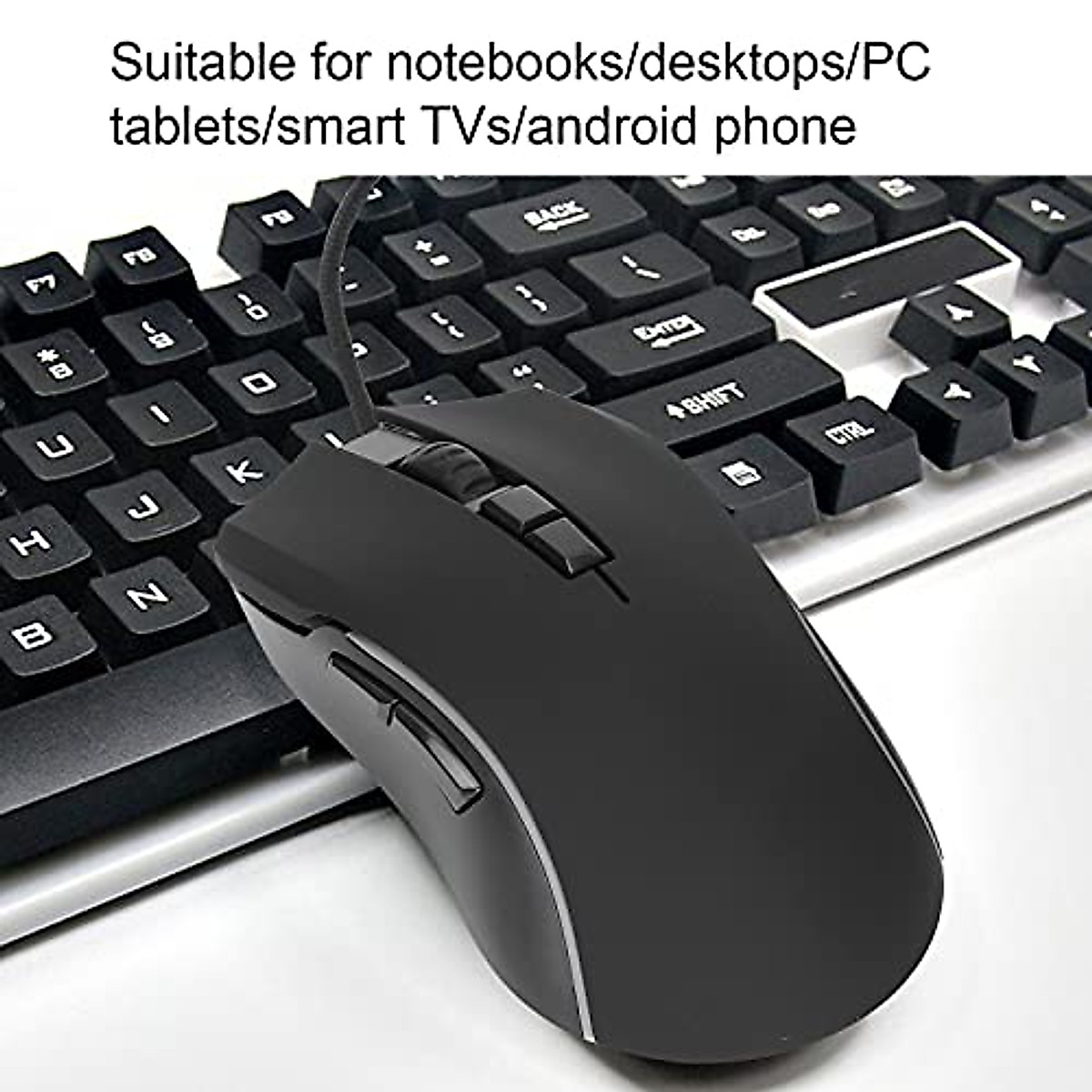 USB Mouse, Gaming Mouse Laptop Mouse RGB Corded Mouse for Home Office School for Notebooks/desktops/PC Tablets/Smart TVs/ Phone