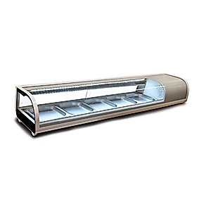 Omcan 25828 Commercial Restaurant 71-inch 4.61 Cu. Ft. Sushi Show Case