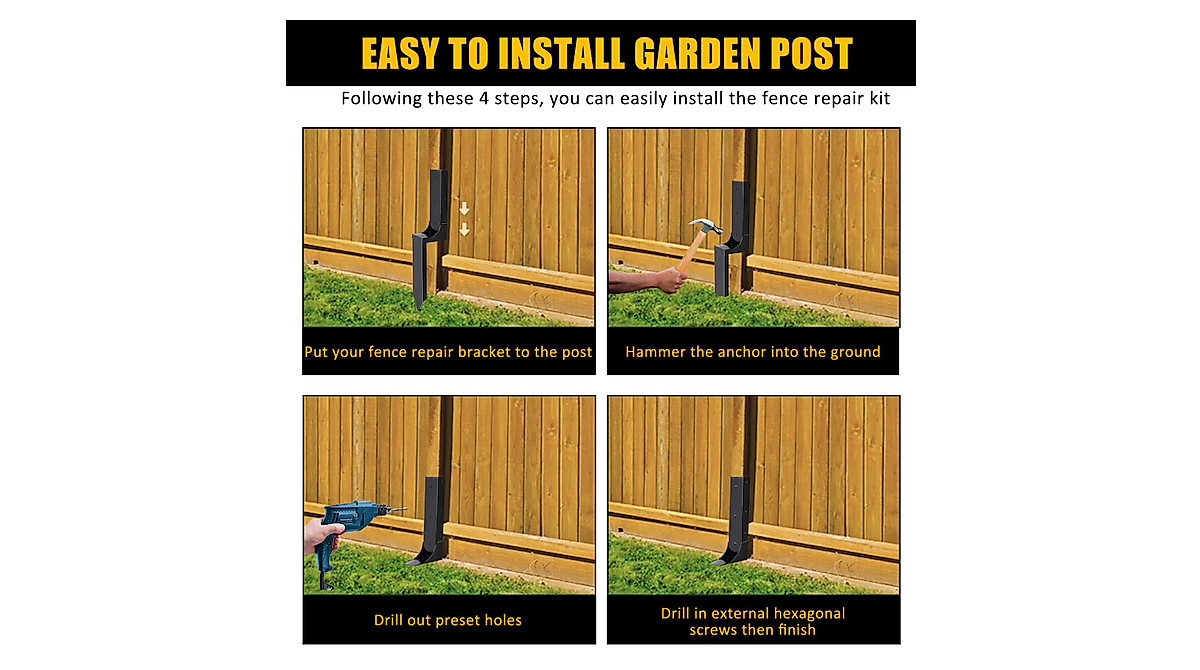 Durable Fence Post Stabilizer for Strong Support (12pcs)