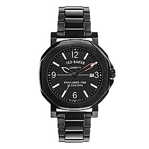 Ted Baker Actonn Stainless Steel Black IP Bracelet Watch (Model: BKPACS2039I)