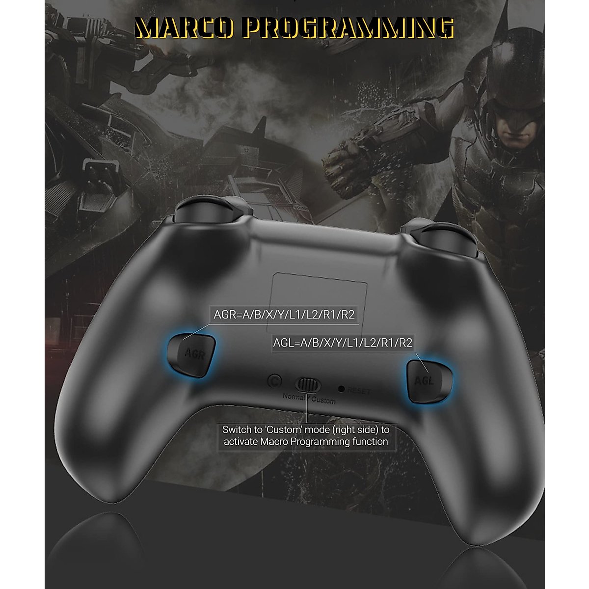 arVin Bluetooth Controller for iPhone/iPad/iOS/Android/Tablet/Switch Controller, Wireless Gaming Gamepad for iPhone14/13/12/11, Samsung Galaxy S22/S21/S20 Ultra with Phone Holder, Back Button, Turbo