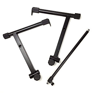 Miwayer Keyboard Stand Extension Adapter for X-Style Keyboard Stand, 2 tier keyboard stand Adjustable Width (Keyboard Stand Extension)
