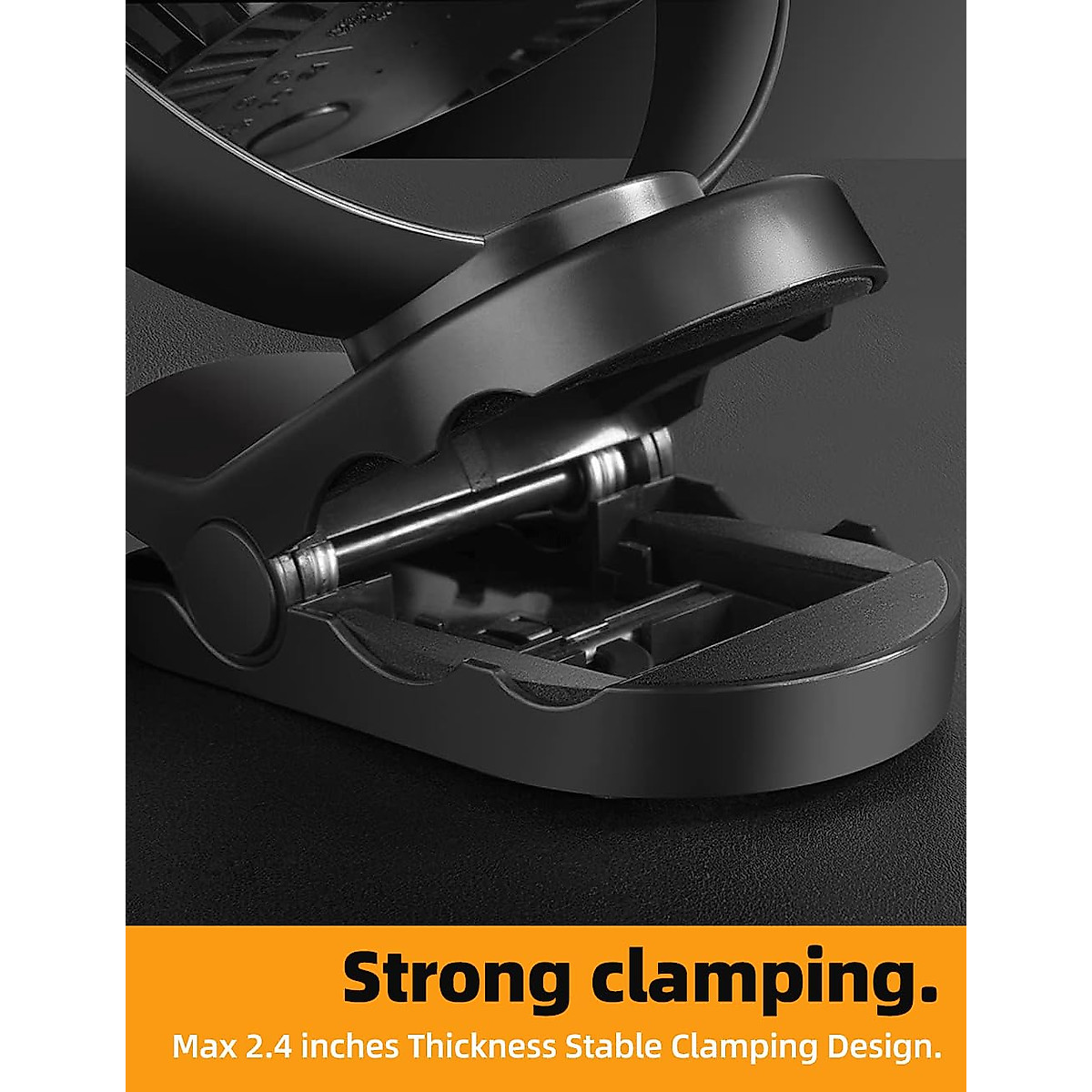 VANPRT 6'' Portable Hanging RV Tent fan with Remote Control,10000mAh Battery Camping Fan with LED light and Timer, 40 Hours Working Time Rechargeable Clip Fan, as Emergency Power - Pink