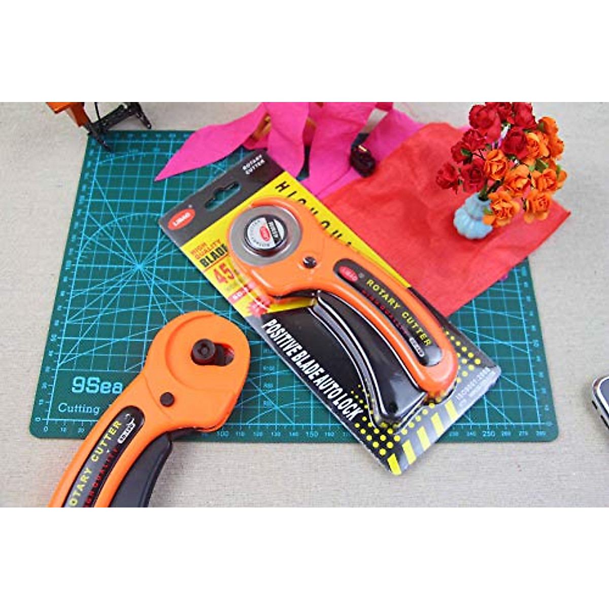 FixtureDisplays® Set of 3 Pcs Rotary Fabric Carpet Convass Cutting Retractable Blade 13781 13781