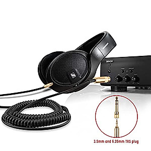 weishan HD599 SE Coiled Audio Cable Replacement for Sennheiser HD598, HD599, HD569, HD579, HD518 Headphones, 2.5mm to 3.5mm Extension Aux Cord Wire 5ft to 16ft