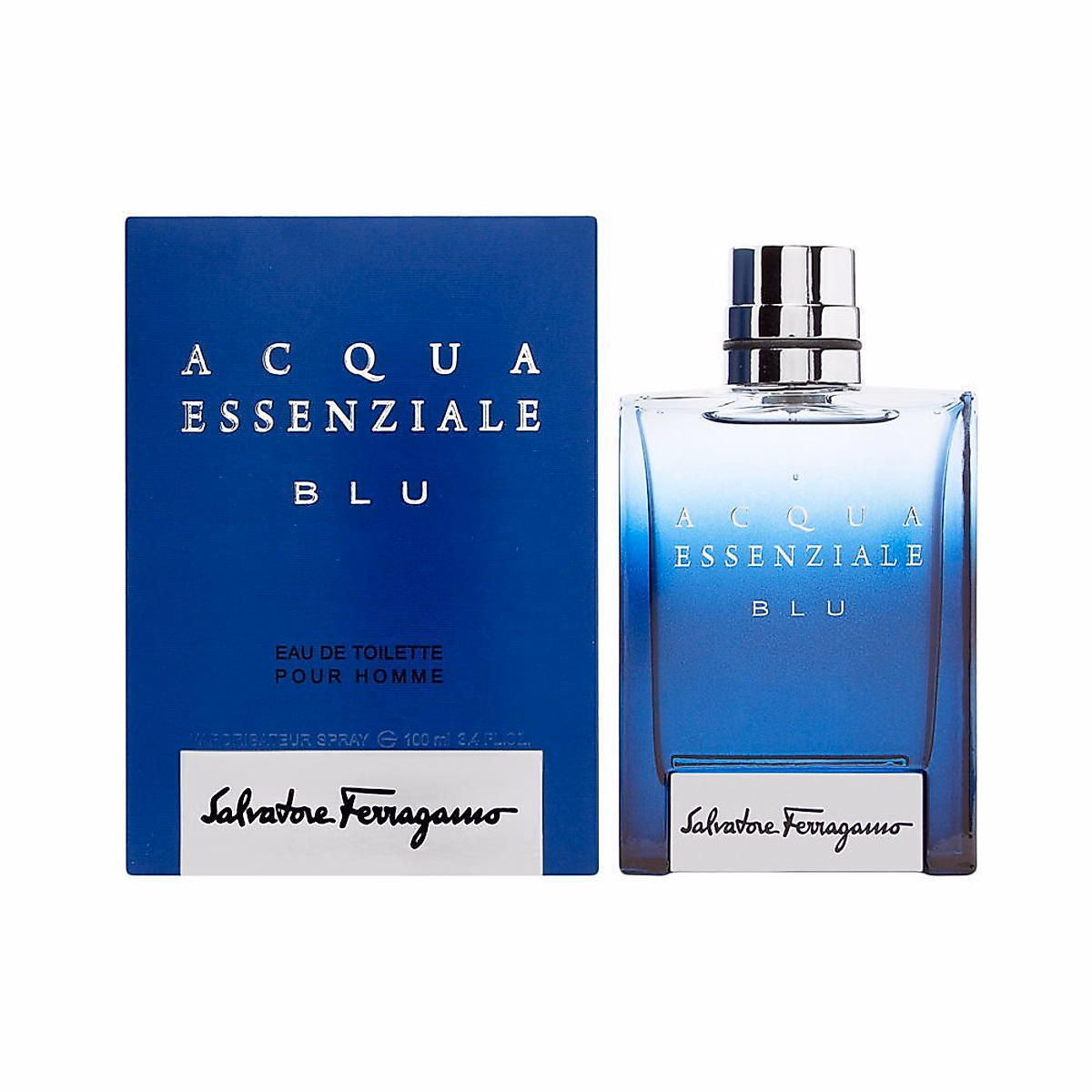 Salvatore Ferragamo Acqua Essenziale Blu Eau de Toilette Spray for Men, 1.7 Ounce