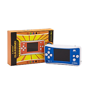 E-MODS GAMING Handheld Games for Kids Adults 2.5" LCD Portable Retro Games Console Built in 162 Classic Electronic Video Games Player with TV Output - Travel Games for Birthday Xmas Gift (Blue)