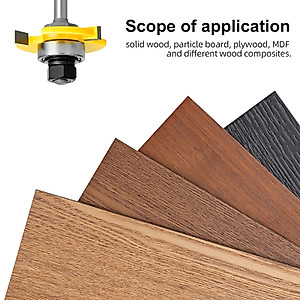 MEIGGTOOL 1/4 Inch Shank Slot Cutter Router Bit Set - 6 Size