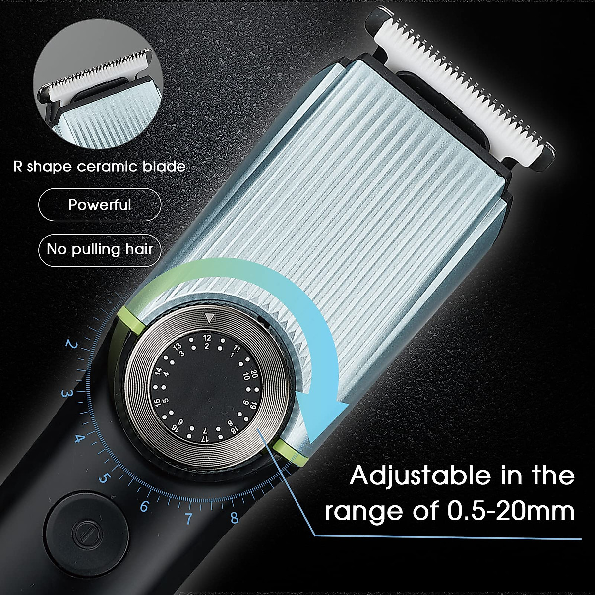 Hair Trimmer for Men, Women and Kids, Rechargeable Hair Clippers Beard Grooming Kit, Waterproof Bikini Trimmer Body Trimmer, Beard Trimmer for Men with LED Digital Display