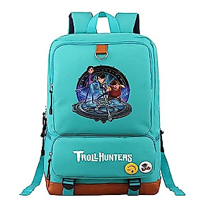 Gengx Unisex Teen Trollhunters Novelty Daypack,Student Lightweight Bookbag Large Waterproof Rucksack for Travel