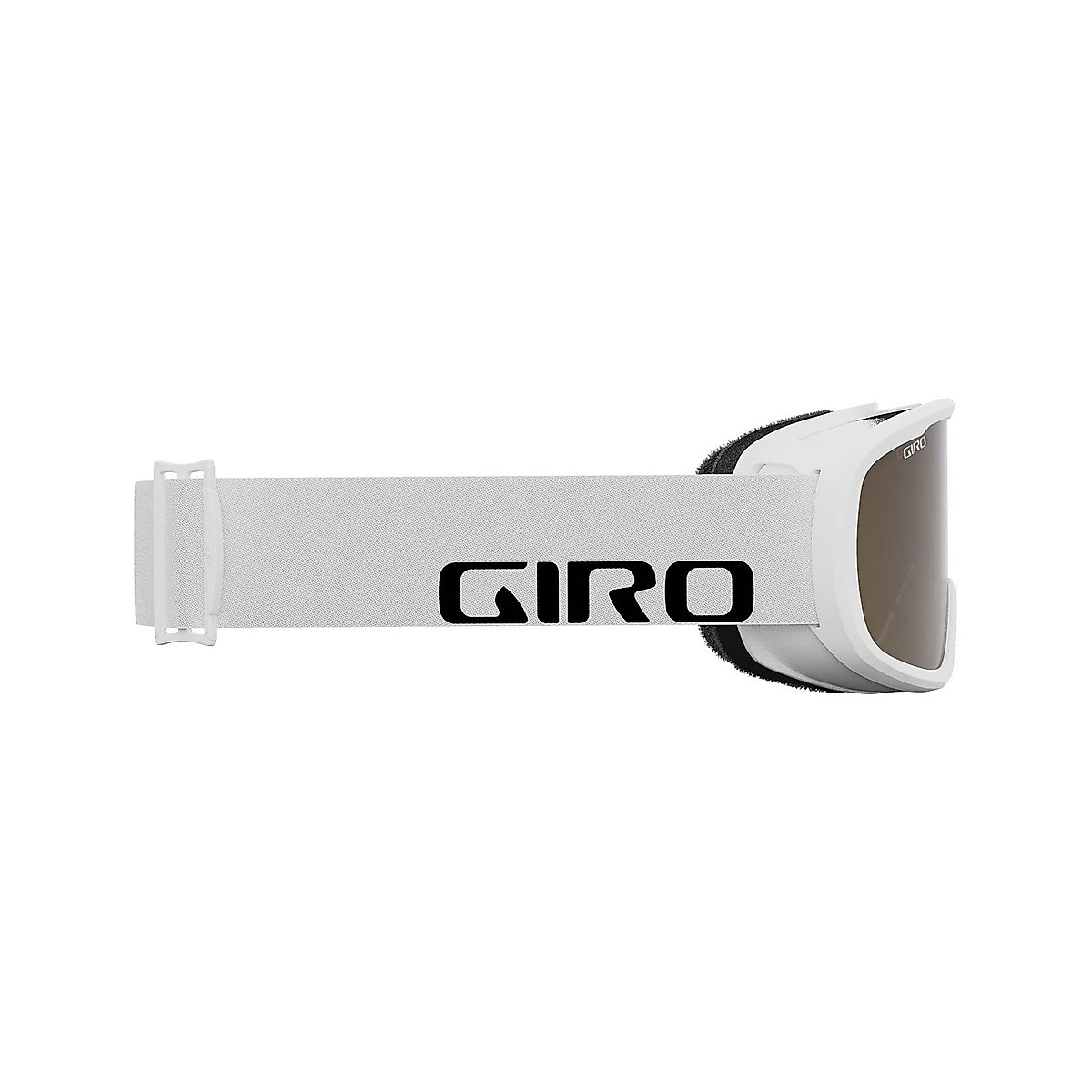 Giro Buster Kids Ski Goggles - Snowboard Goggles for Youth, Boys & Girls - White Wordmark Strap with Amber Rose Lens