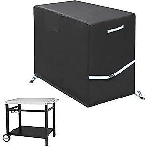 Outdoor Table Cover For 40 inch Royal Gourmet Double-Shelf Movable Dining Cart Prep Table 40 x 24 x 32 Inch - Outdoor Dining Cart Cover - Heavy Duty Waterproof 600D Oxford Fabric
