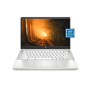 HP Chromebook 14 Laptop, Intel Celeron Processor, 4 GB RAM, 32 GB eMMC, 14” FHD (1920 x 1080) Chrome OS, Webcam & Dual Mics, Work, Entertainment, School, Long Battery Life (14a-na0170nr, 2021)