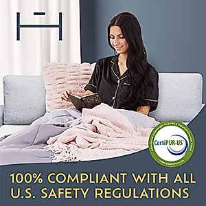 Heyward Premium Memory Foam Sofa Bed Replacement Mattress for Queen Size Sleeper | 4.5” Inch | CertiPUR-US Certified | Washable Material w/Non-Slip Base | 73”L x 58”W x 4.5”H