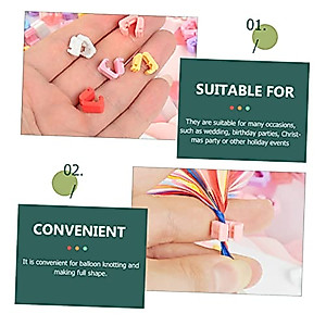 Amosfun 500 Pcs Balloon Seal Clip Balloon Rings Buckle Balloon Connector Clip Balloon Arch Clip Sports Balloons Sealing Balloon Clip Balloon Arch Folder Balloon Ties Arched Set Plastic