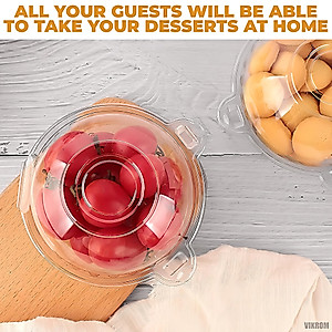 Individual Cupcake Boxes 100Pcs Plastic Container with Lid | Dessert Containers with Lids – Individual Cupcake Containers for Cupcakes & Muffin Storage Container - Plastic Cupcake Holder with Lid