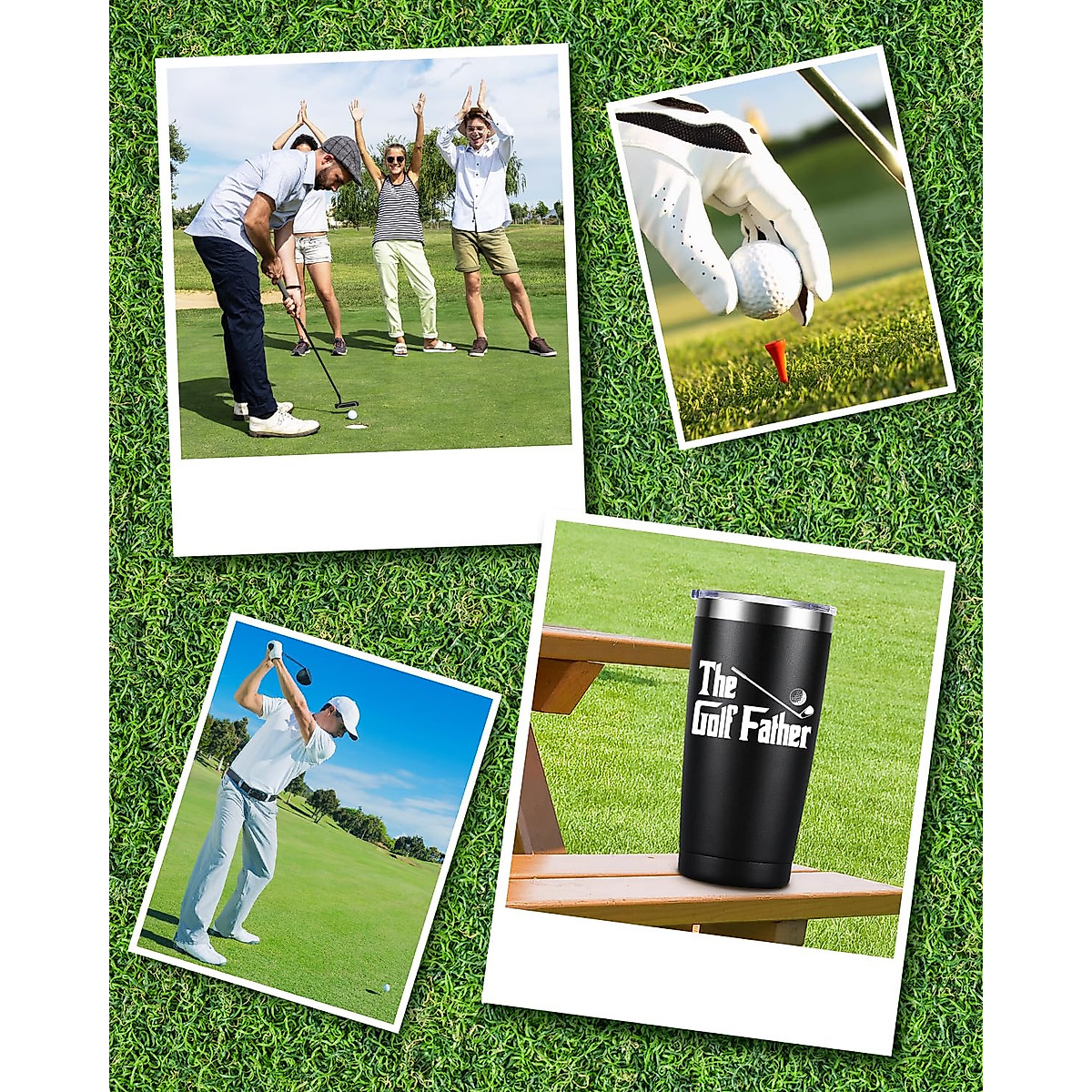 SMITWORLD Golf Gifts for Dad, Golf Gifts for Men, Funny Golf Gifts, Golf Gifts for Men Golfers, Father's Day Gifts, 20oz Tumbler, Black