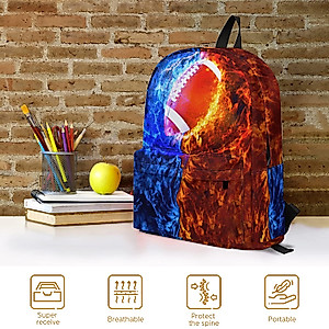 Multifunction Football Bookbag Reusable Backpack for Teens Boys Girls, Large Capacity Laptop Backpack for Travel Office
