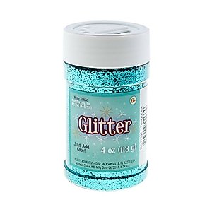 Sulyn Turquoise Glitter Jar, 4 Ounces, Non-Toxic, Reusable Jar with Easy to Use Shaker Top, Multiple Slot Openings for Easy Dispensing and Mess Reduction, Turquoise Blue Green Glitter, SUL51137
