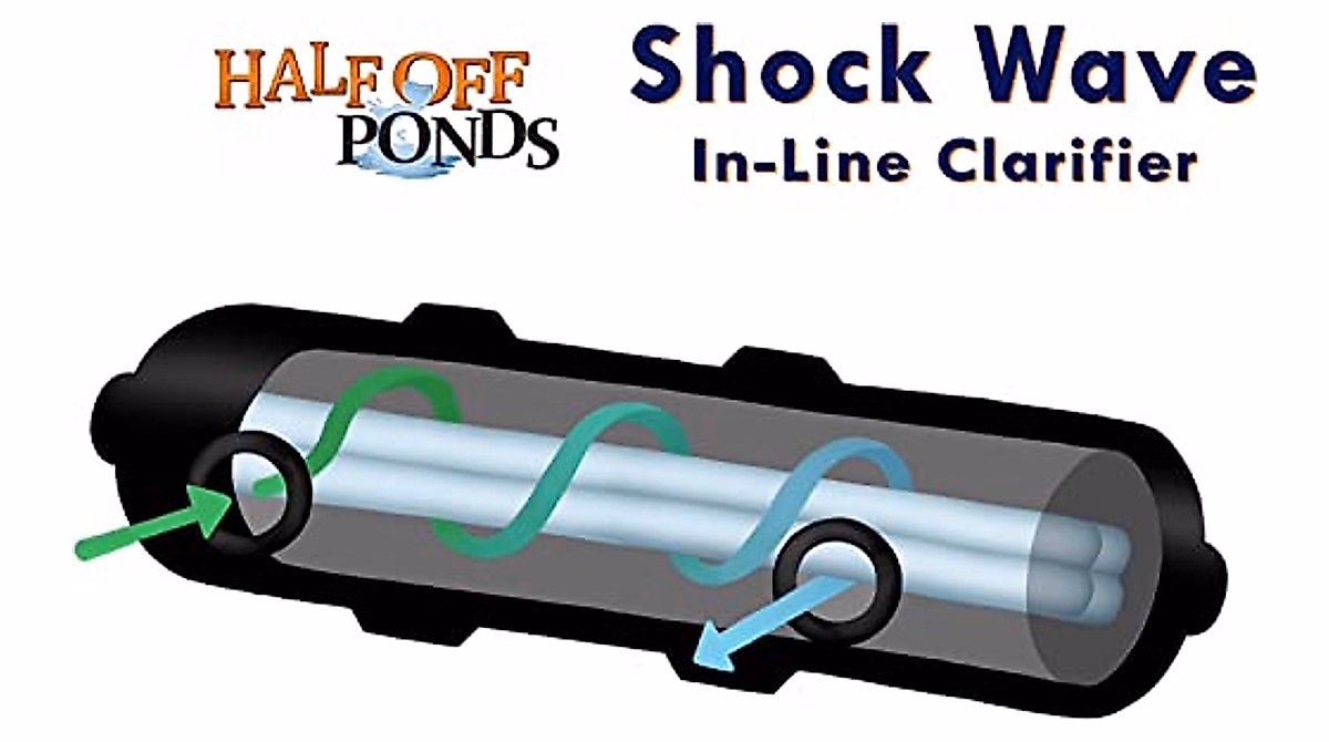 Shock Wave 9-Watt In-Line Clarifier for Clear Ponds Up to 900 Gallons