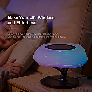 AMPULLA Cloud of Light Smart Bedside Lamp Table Lamp with Wireless Charge and Bluetooth Speaker RGB Dimmable Nightstand Lamp for Bedroom